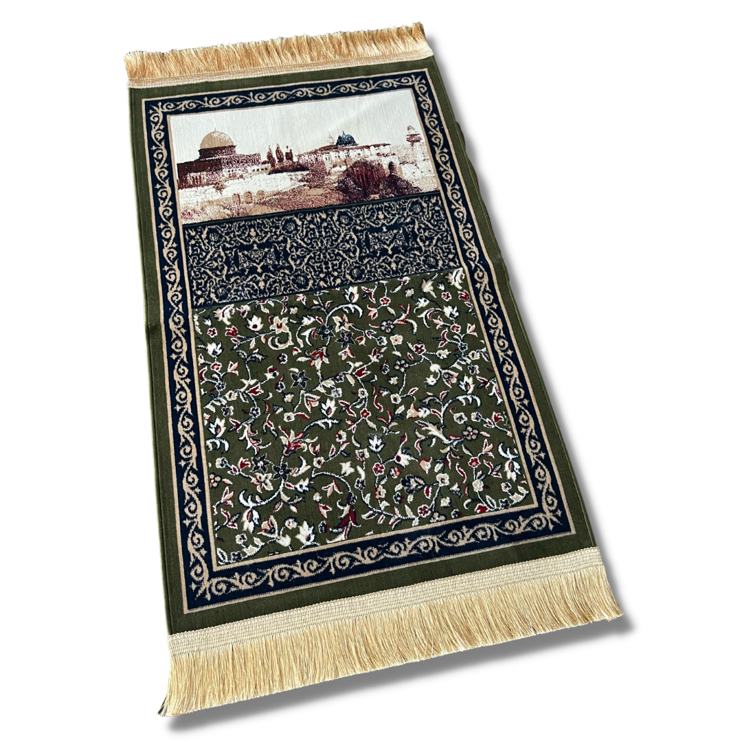 Al Aqsa & Quds Prayer Rug 4mm – Andalucia Islamic Gifts